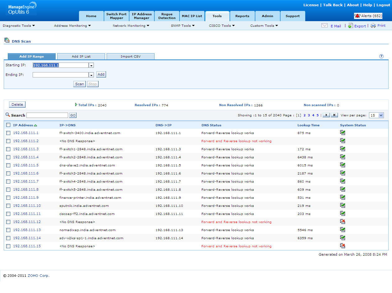 MAC Address Scan, MAC-IP Resolver, DNS Scan, MAC-IP List, IP Address ...
