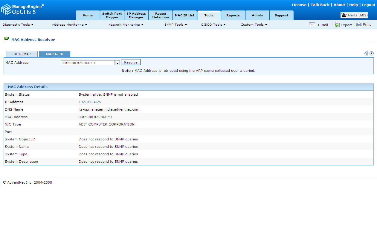 MAC Address Scan, MAC-IP Resolver, DNS Scan, MAC-IP List, IP Address ...